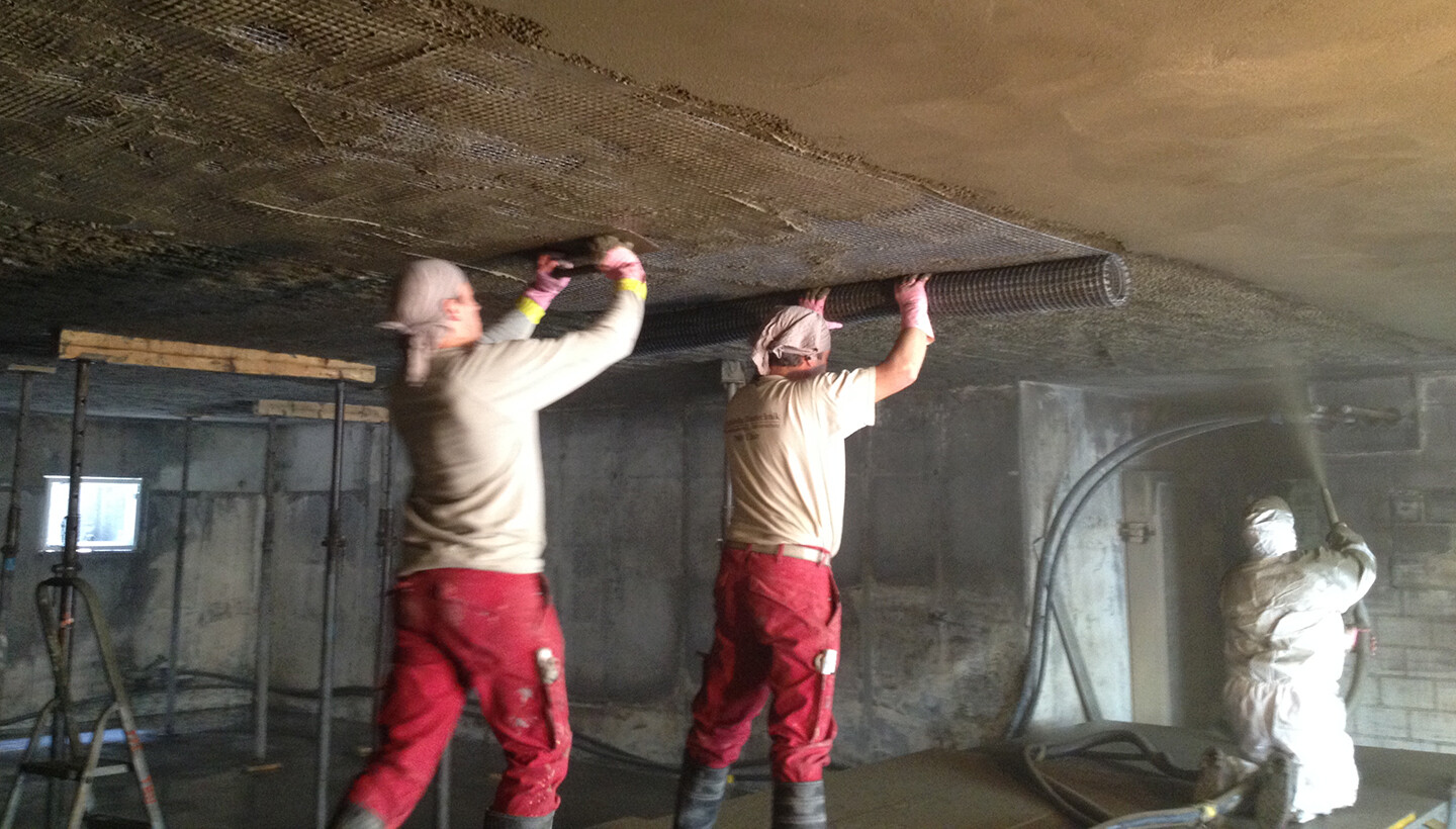 Renovation of ceiling after fire - Parking garage - Ehrendingen ...